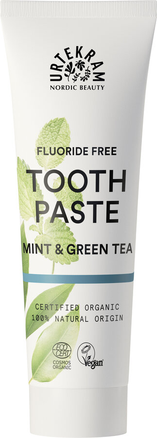Toothpaste Mint & Green Tea No Fluoride Organic, 75ml